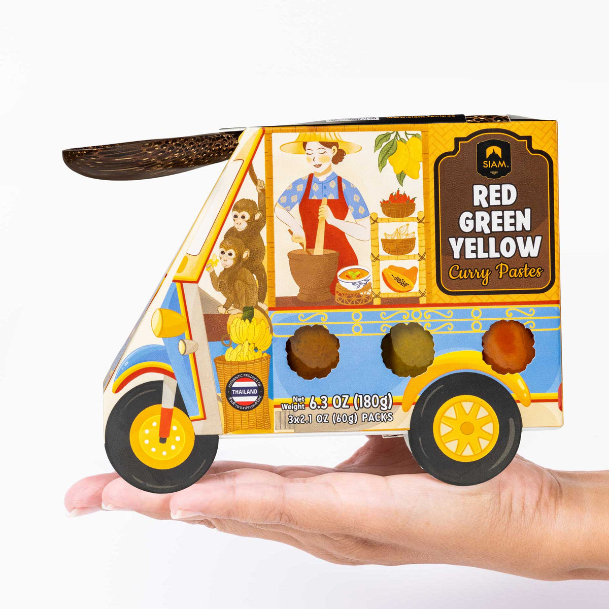 Thai Curry pastes Tuk Tuk gift box 210g – deSIAMCuisine (Thailand) Co Ltd